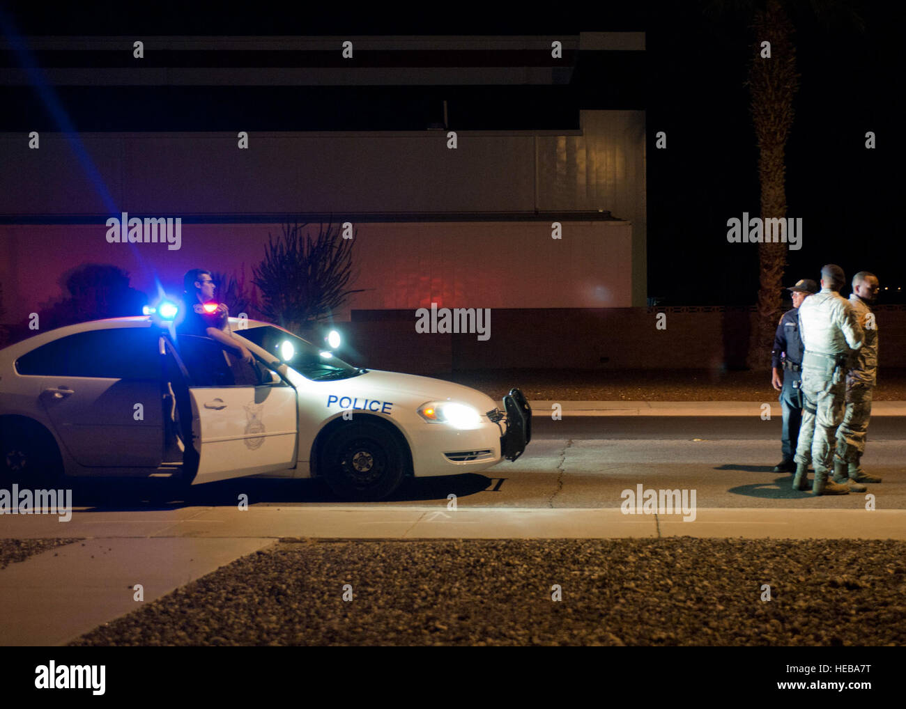 Security forces conduct a drunk driver training exercise at Nellis Air ...