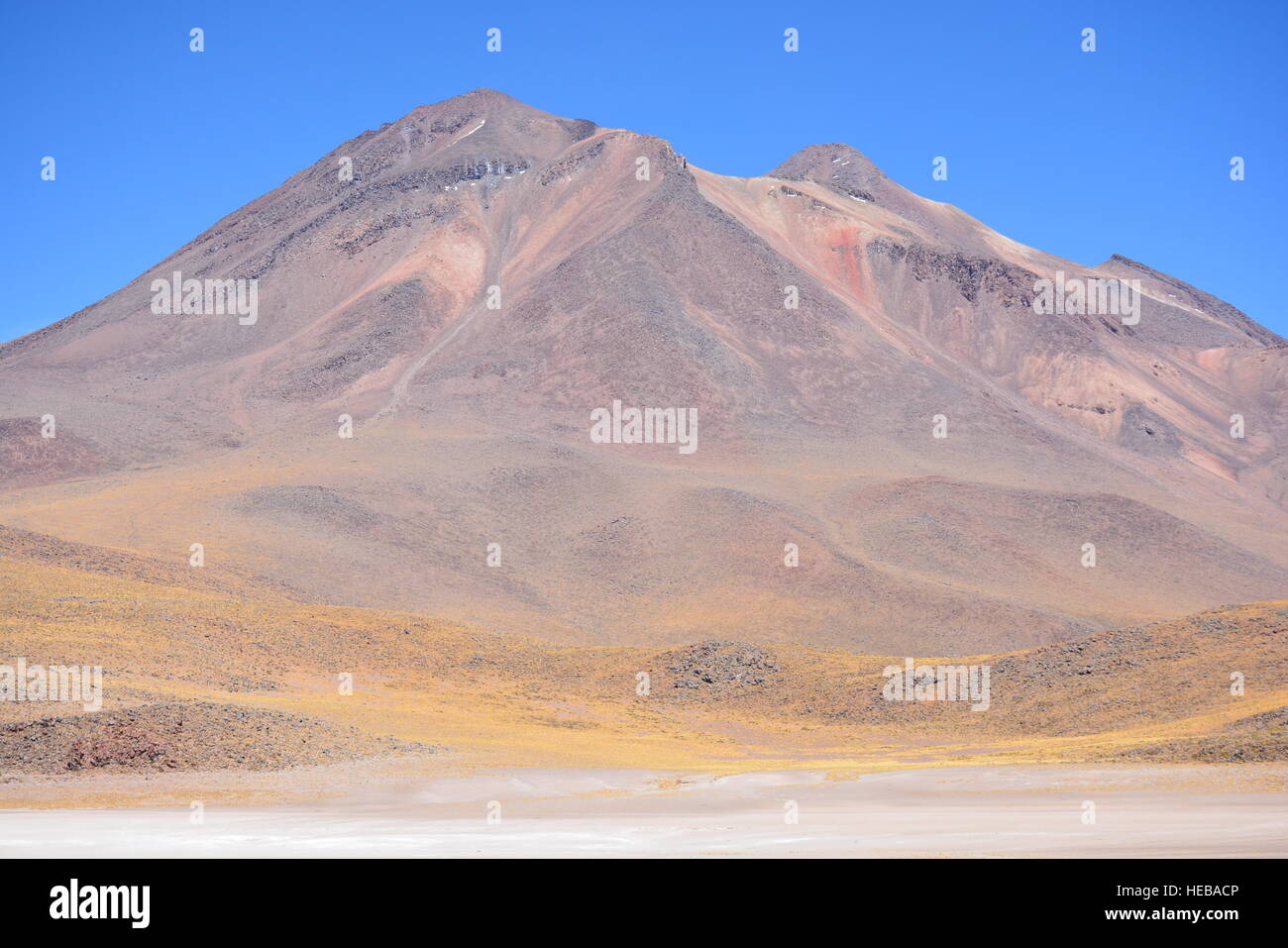 Landscape of mountains and lake in Atacama desert Chile Stock Photo - Alamy
