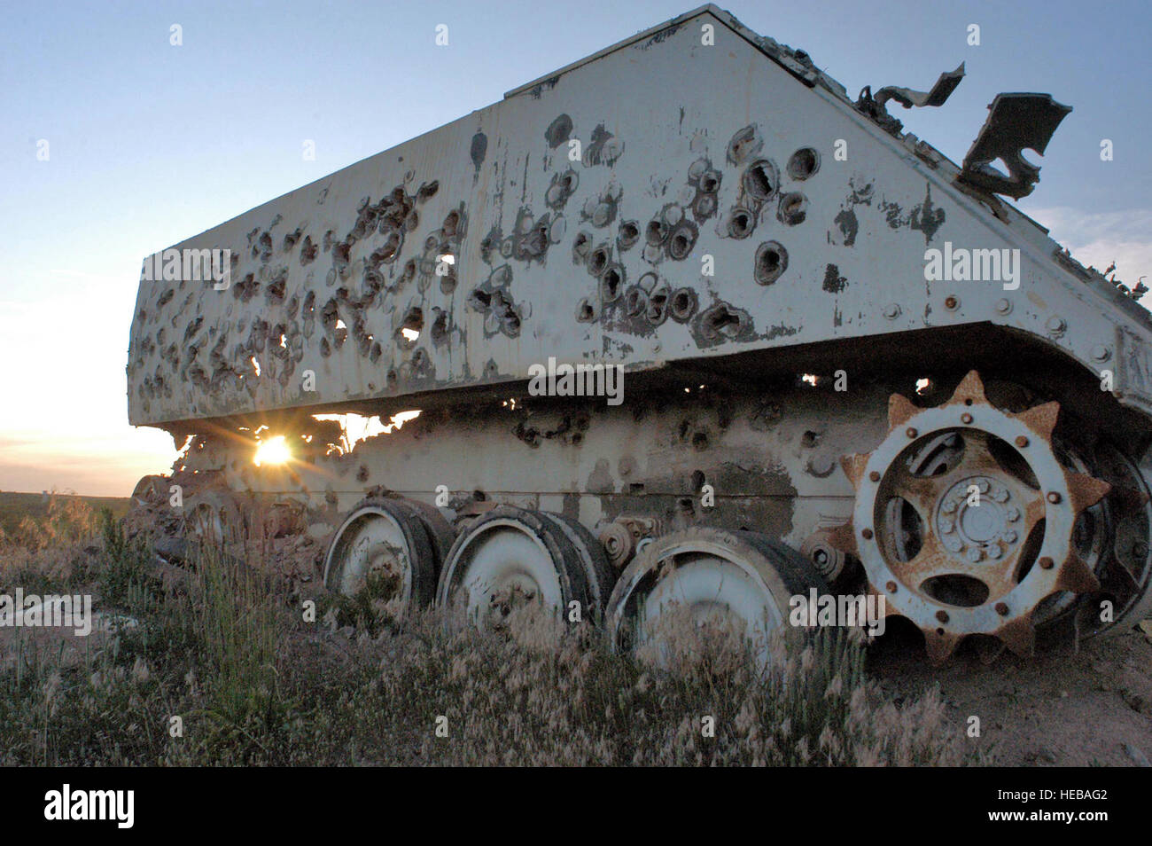 Used as a gunnery target at Cannon Range near Fort Leonard Wood, Mo ...