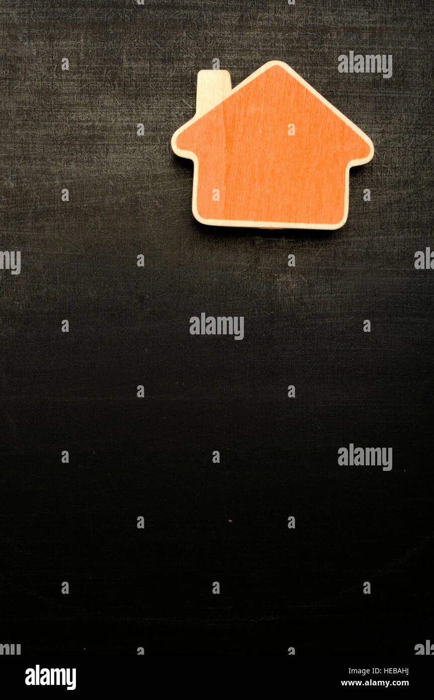 House shape sign on the chalkboard. You can put your design here Stock ...