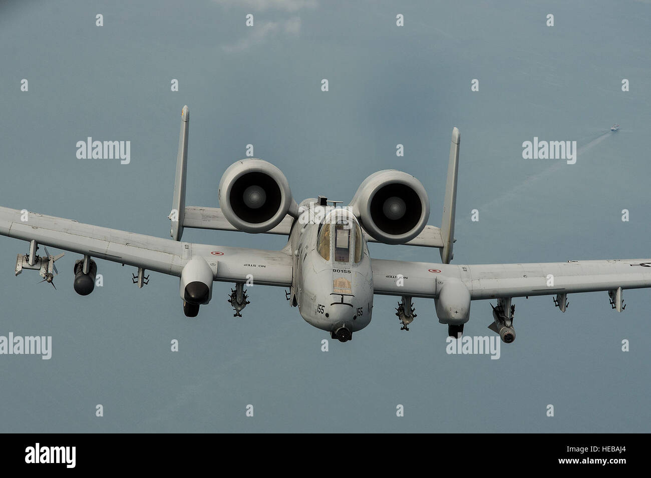 A U.S. Air Force A-10 Thunderbolt II flies over the over the Baltic Sea ...