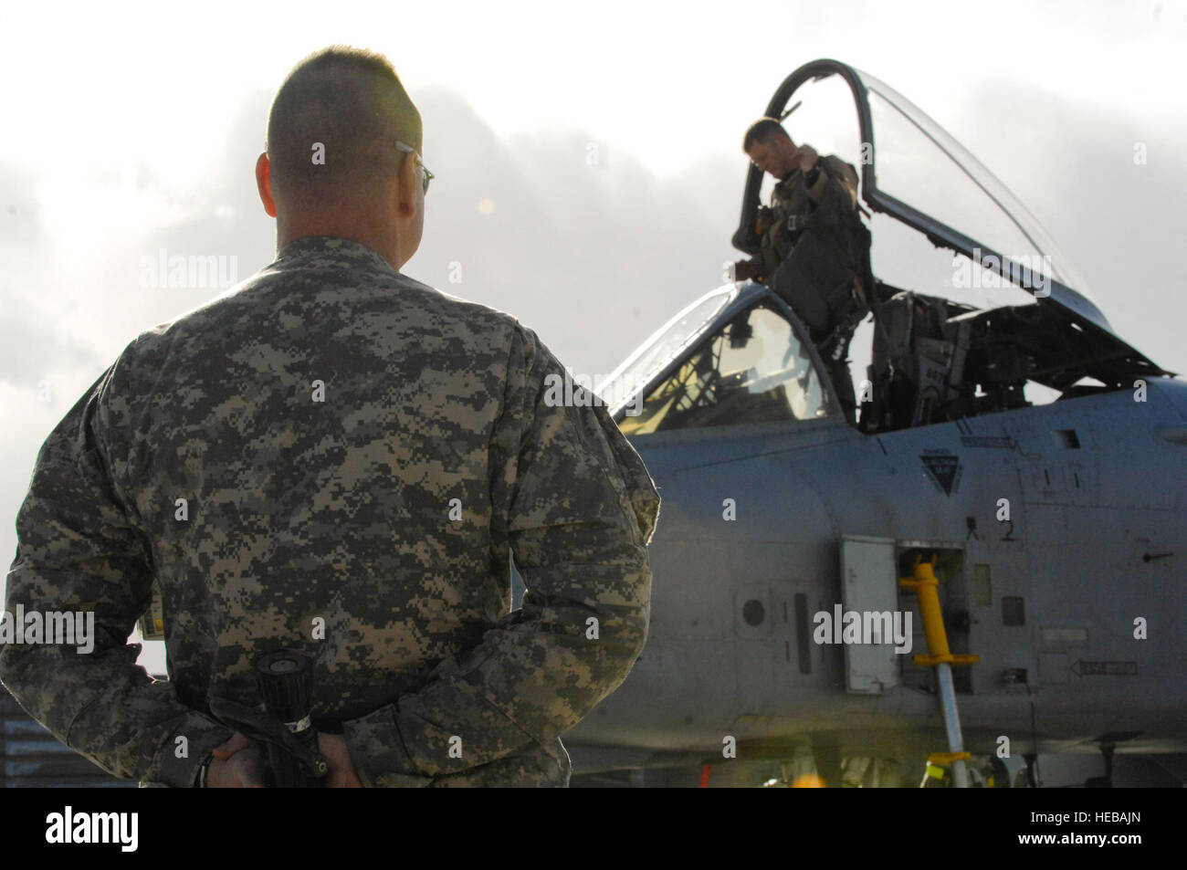 (Left) Army Lt. Col. George Chizmar, Air Force ground liason detachment ...