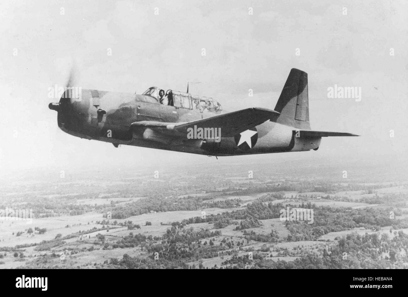 Vultee A-35 in flight. This is a target tug conversion with all ...