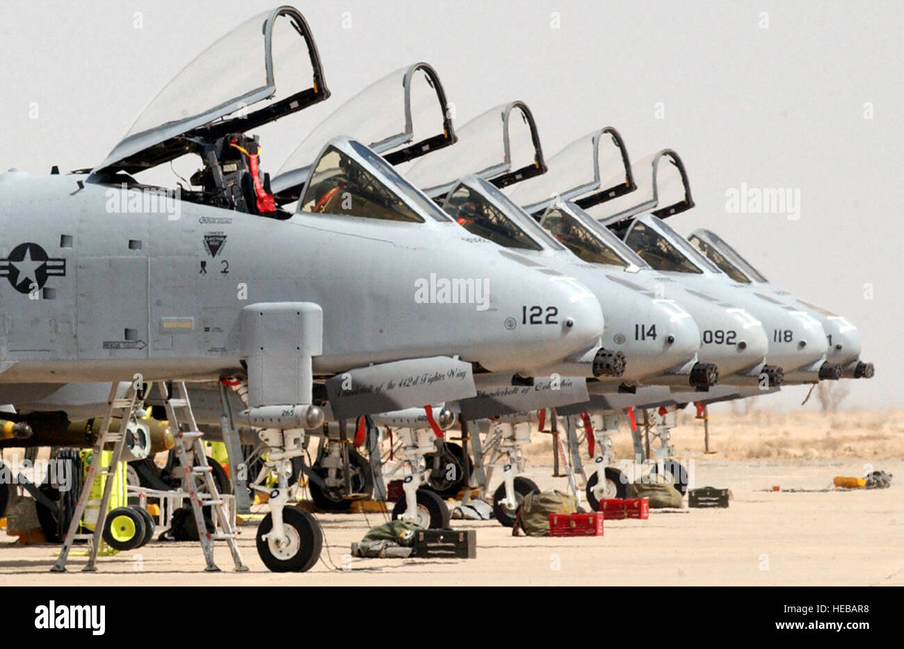 OPERATION IRAQI FREEDOM -- A-10 Thunderbolt IIs ares lined up on the ...