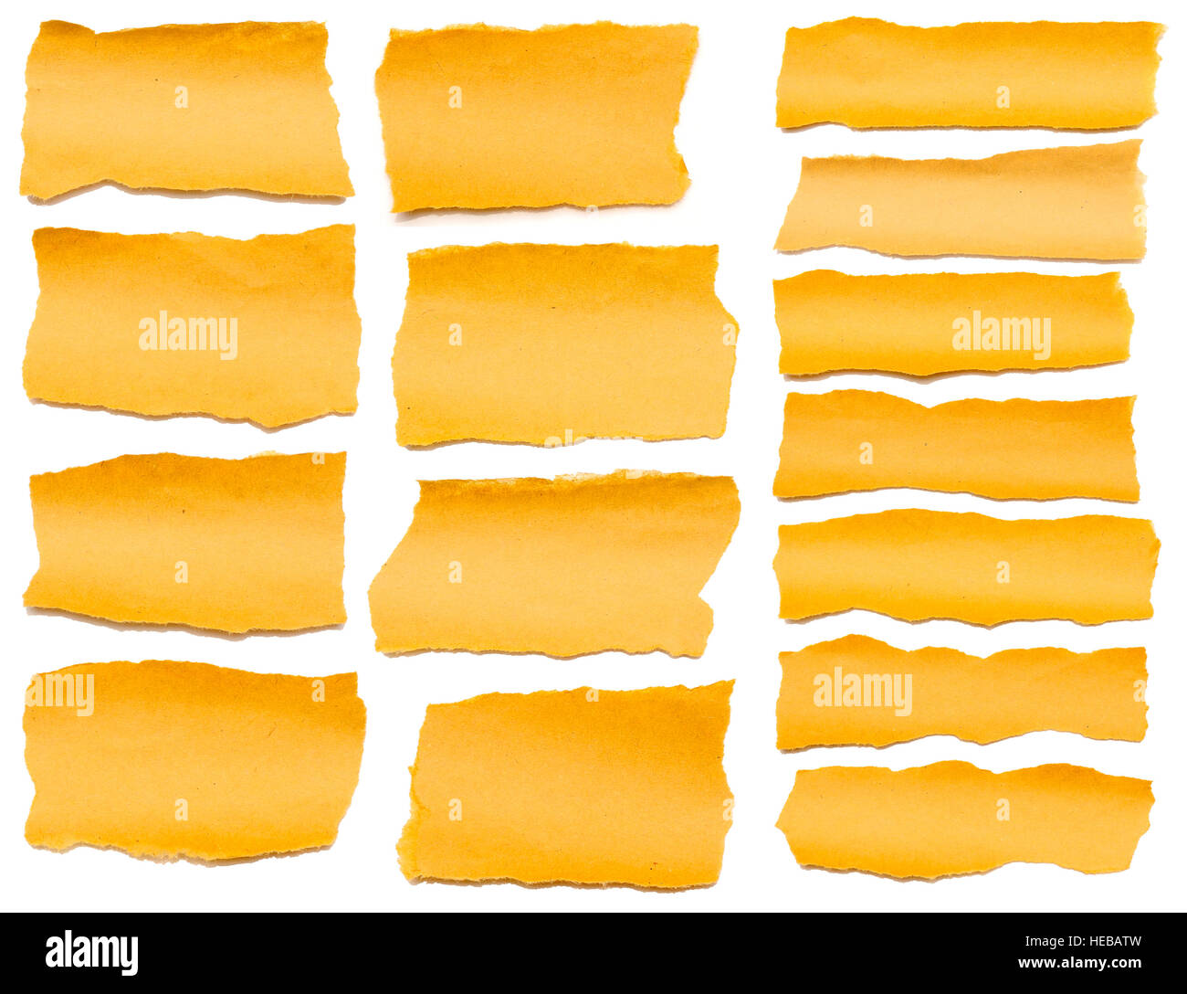 Set of brown paper isolated on a white background Stock Photo - Alamy