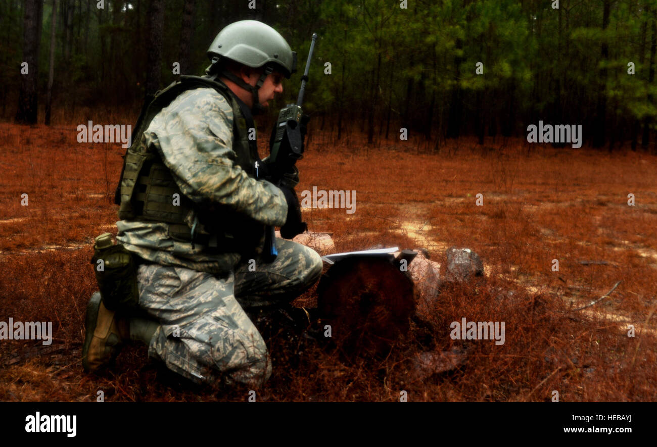 U.S. Air Force 2nd Lt. Daniel Murphy, a team lead with the 1st Combat ...