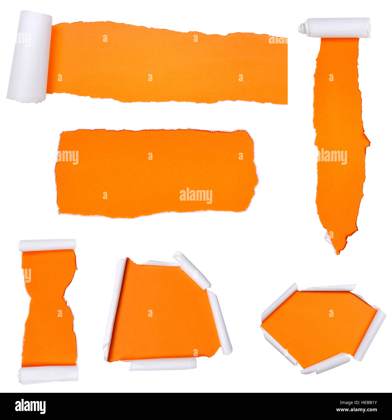 Orange torn and crumpled paper hi-res stock photography and images - Alamy
