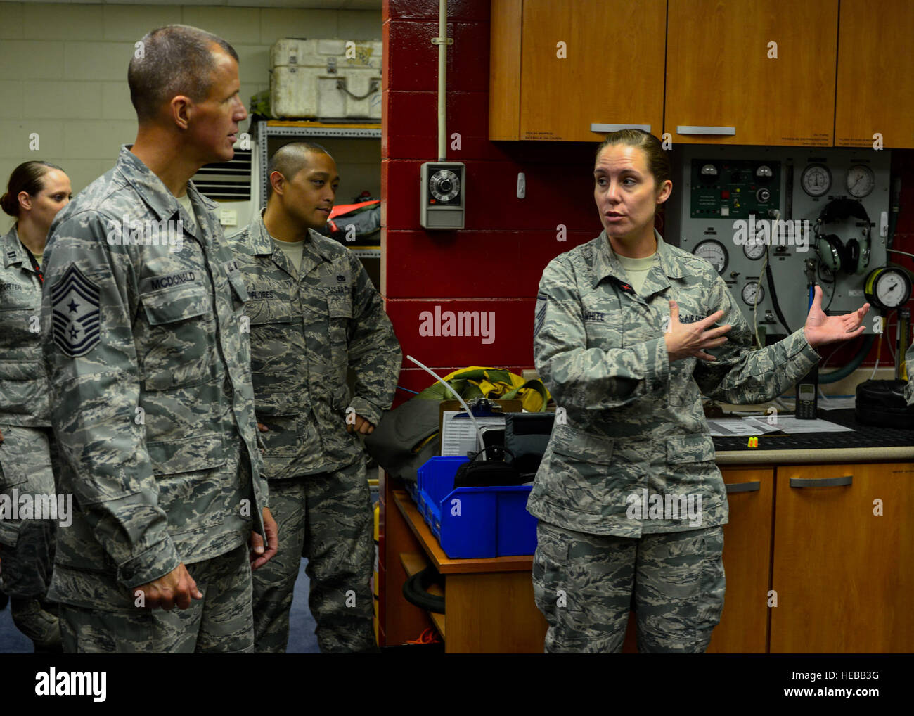 Master Sgt. Amanda White, right, 5th Reconnaissance Squadron aircrew ...