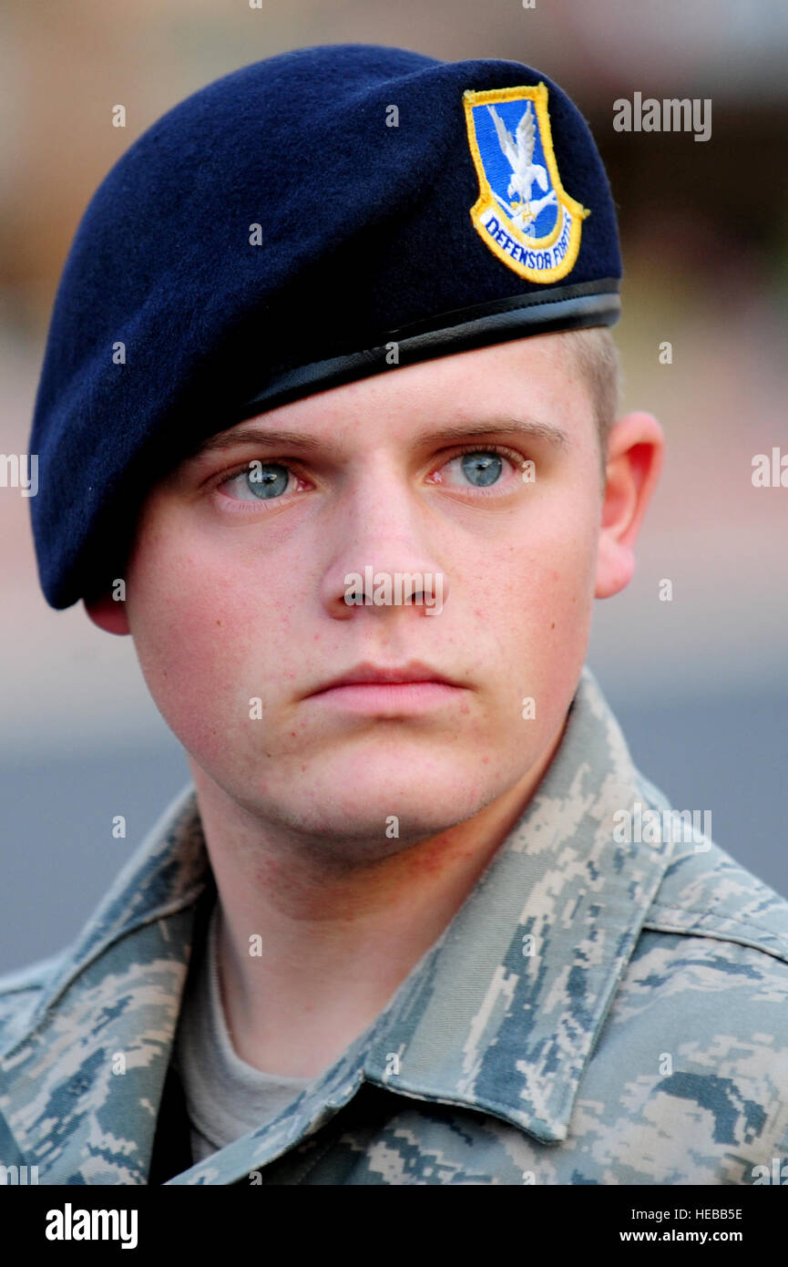 U.S. Air Force Airman 1st Class Trey LeClair, 99th Security Forces Squadron security forces ...