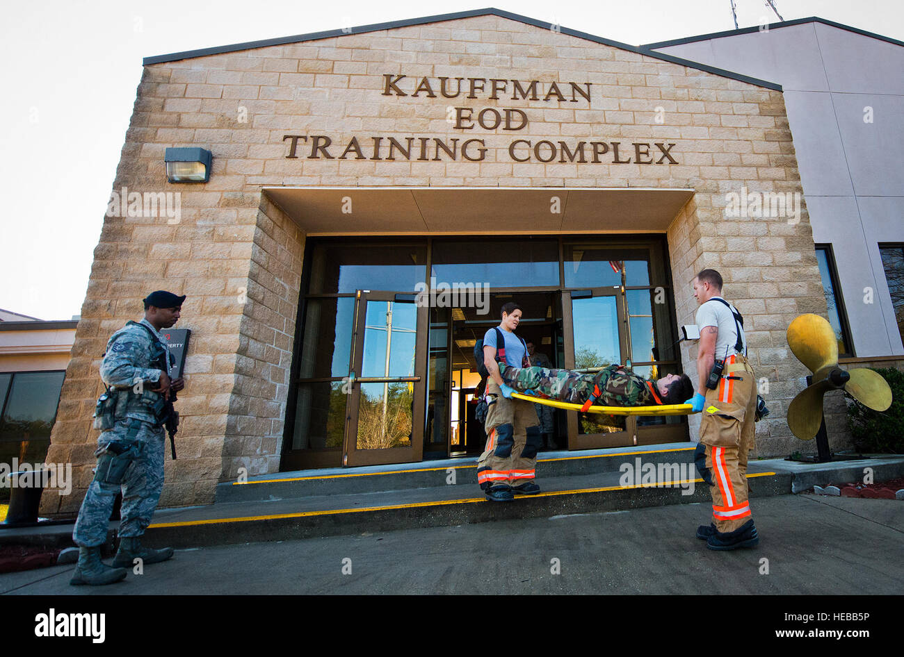 Amber Turek and Airman 1st Class Ryan Falk, 96th Test Wing firefighters ...