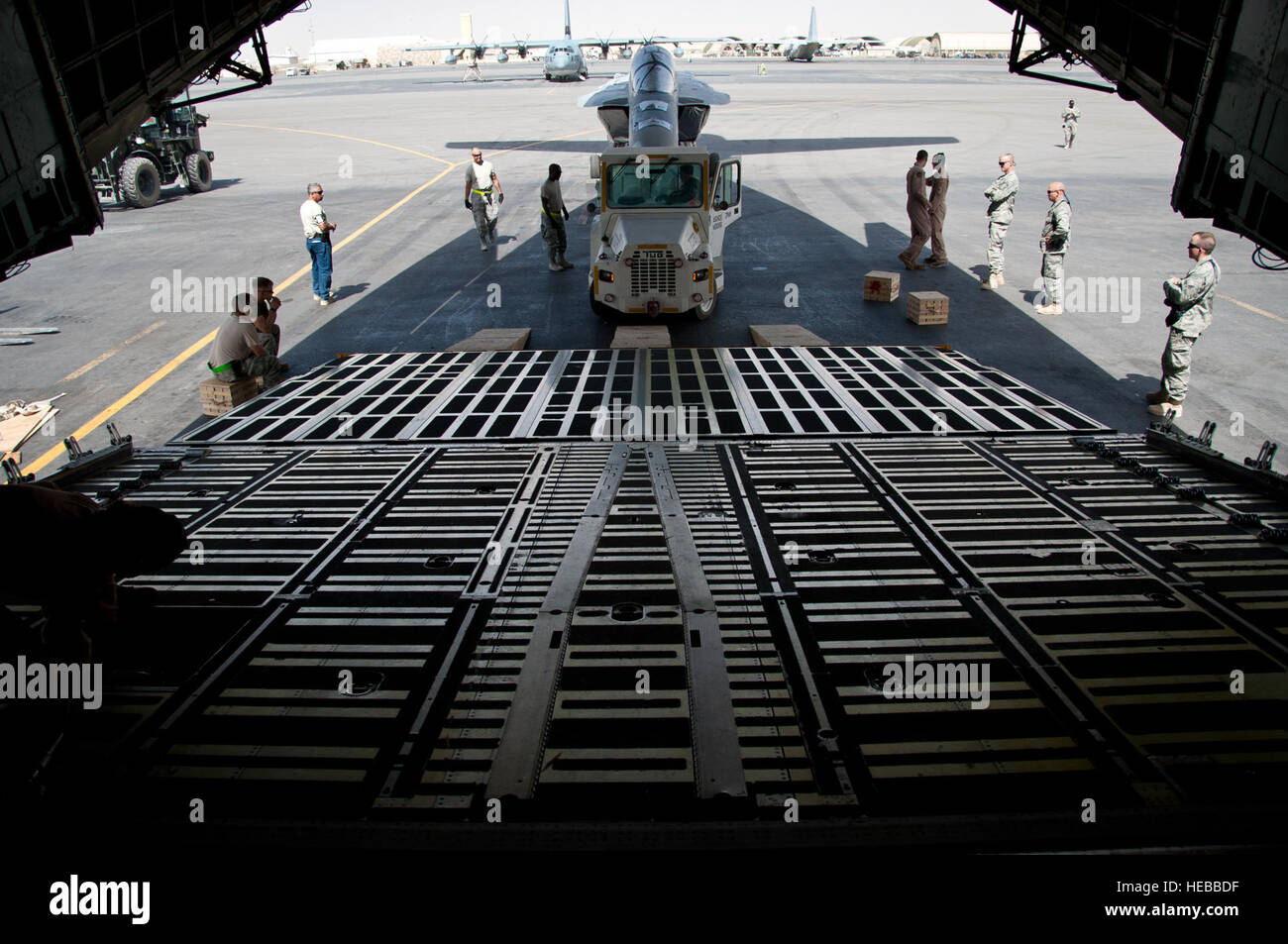 Members of the 451st Expeditionary Logistics Readiness Squadron aerial ...