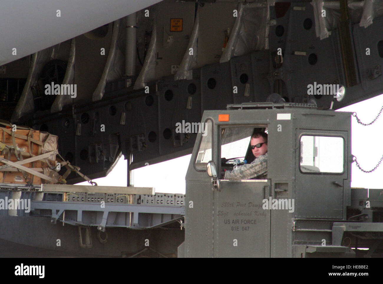 An air transportation Airman from the 380th Expeditionary Logistics ...