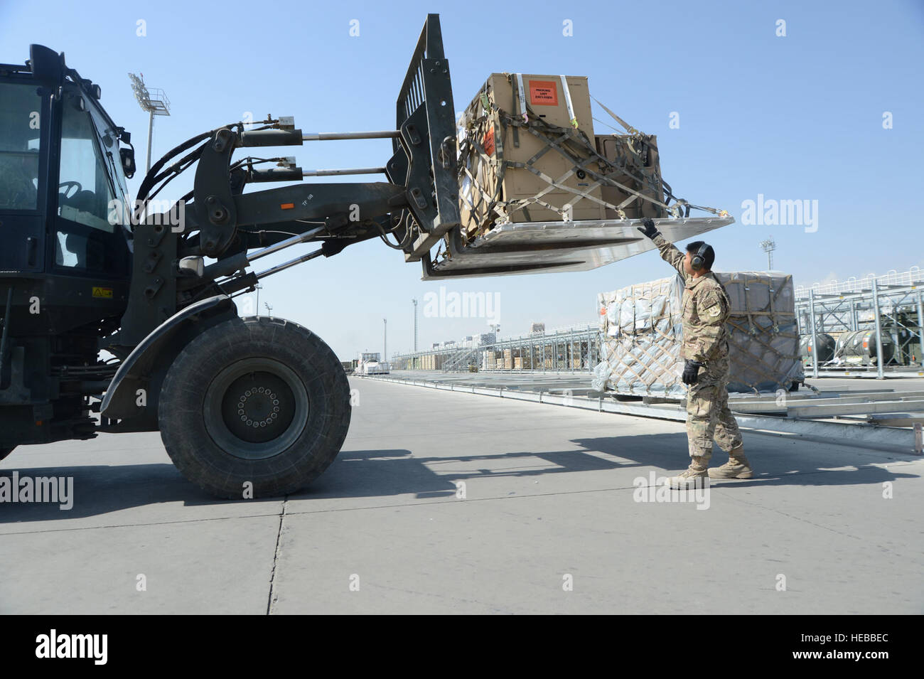U.S. Air Force Airman 1st Class Donald Cosip, a cargo processor ...