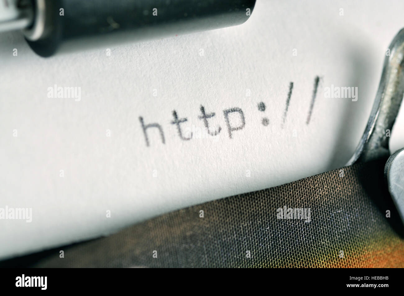 HTTP typed on the paper with old type writer Stock Photo - Alamy