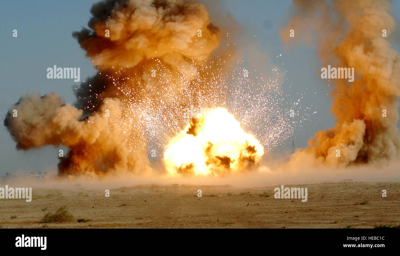 Explosive ordnance disposal technicians from the 332nd Expeditionary ...