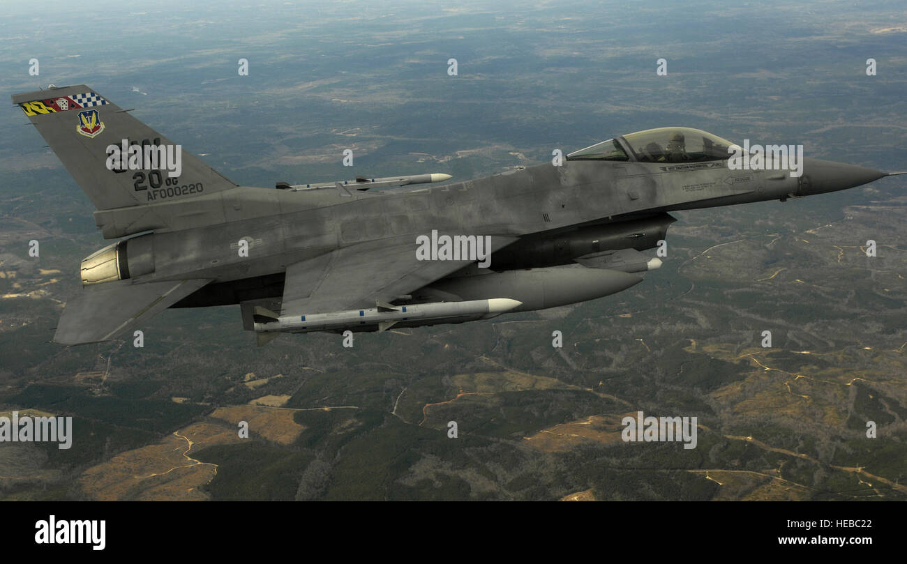 The Commander of the 20th Fighter Wing conducts a final flight in an F ...