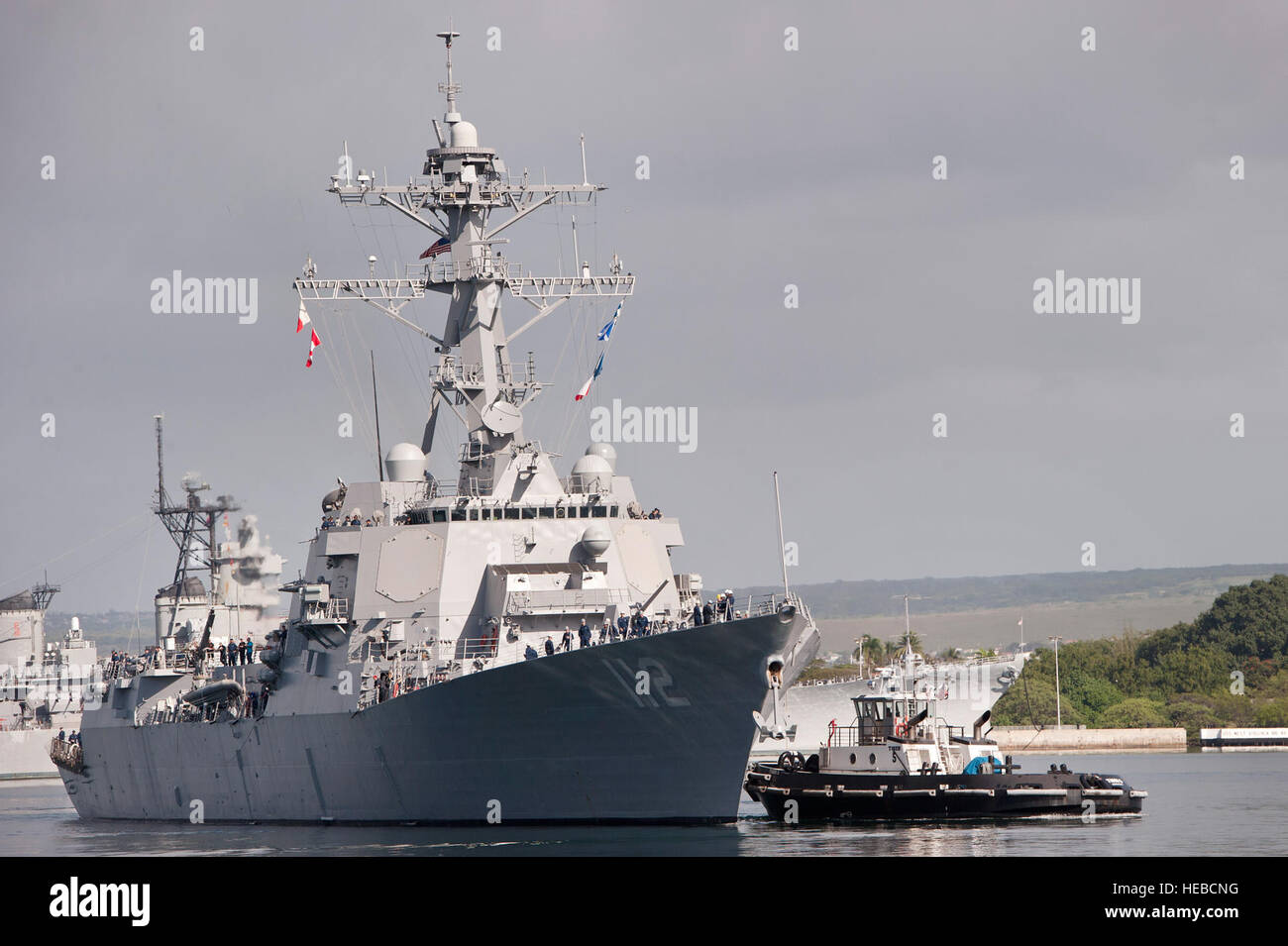 The U.S. Navy USS Michael Murphy, a guided missile destroyer, sails ...