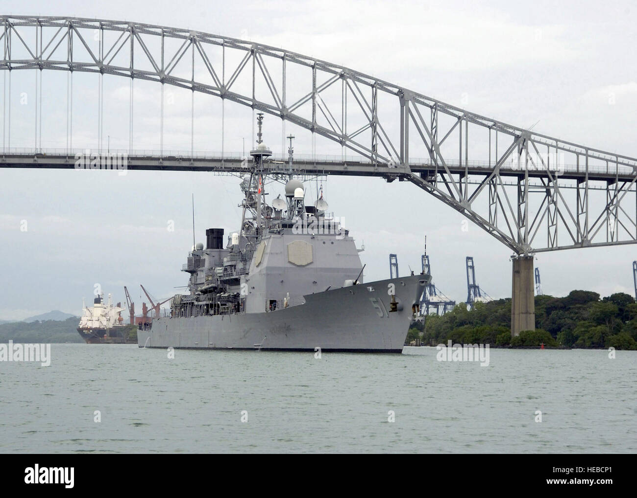 The US Navy (USN) Ticonderoga Class Guided Missile Cruiser USS THOMAS S ...
