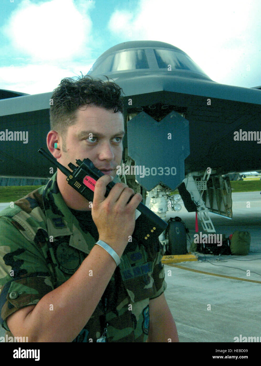 ANDERSEN AIR FORCE BASE, Guam (AFPN) -- Capt. Tim Beck talks with ...