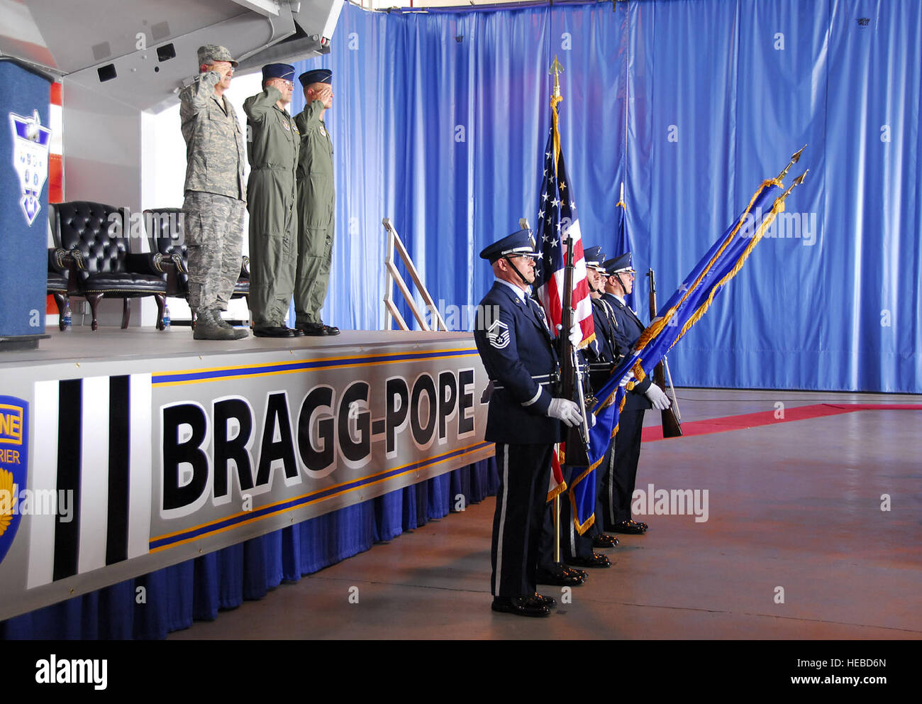 (From left) Maj. Gen. Martin M. Mazick, 22nd Air Force commander; Col ...