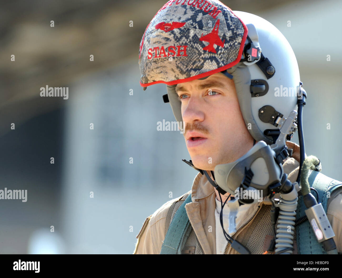 U.S. Air Force Capt. Dustin Carey, an F-16 Fighting Falcon pilot with ...
