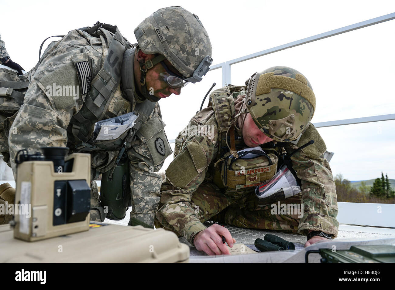 U.S. Army Sgt. Matthew Custer, joint forward observer assigned to 3rd ...