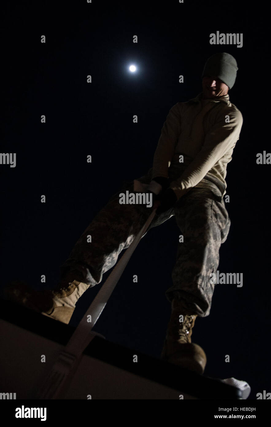 A U.S. Army parachute rigger from the 11th Quartermaster Company, 264th ...