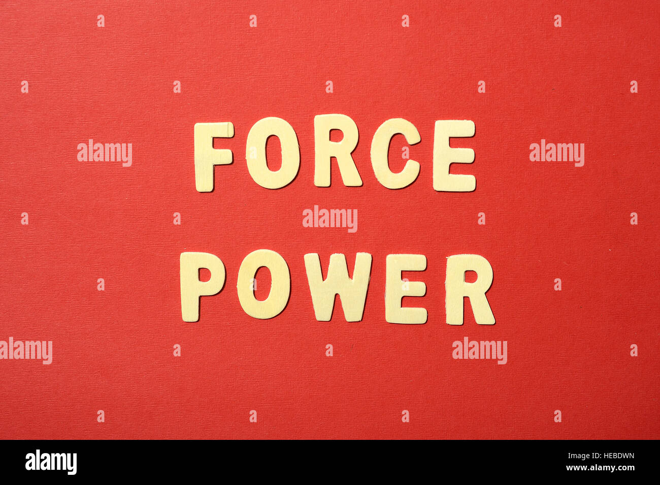 Force text hi-res stock photography and images - Alamy