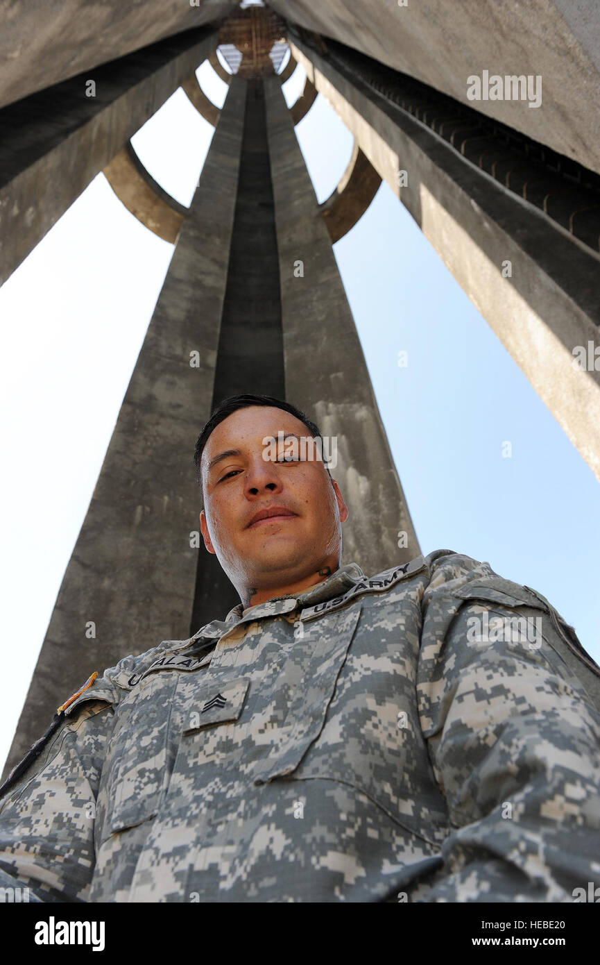 U.S. Army Sgt. Jesse Untalan, a video broadcaster and California native ...