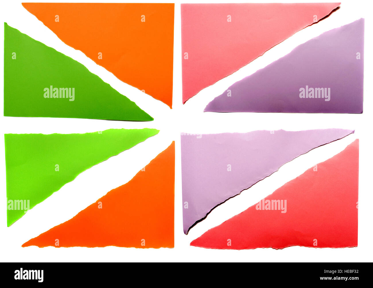 Torn paper collection isolated over white background Stock Photo - Alamy