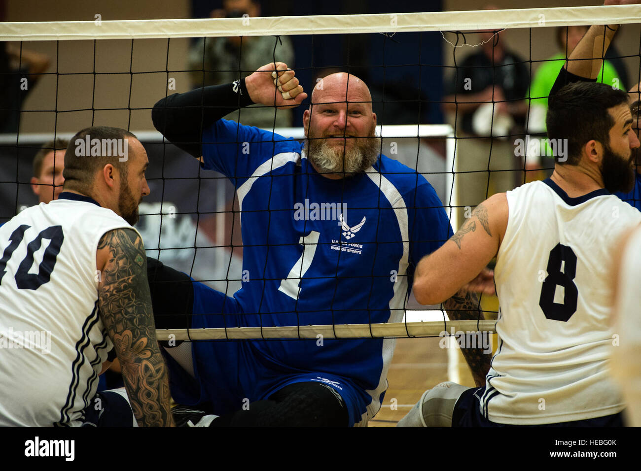 U.S. Air Force athlete Keith Sekora participates in a sitting ...