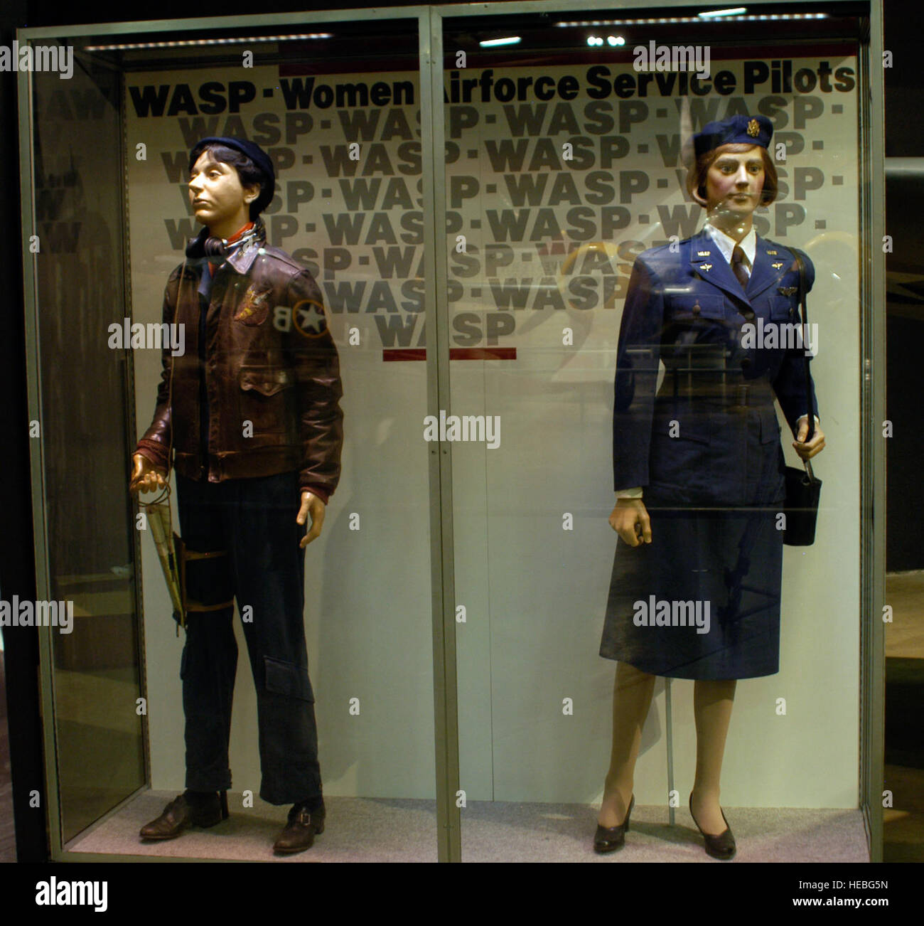 DAYTON, Ohio - WASPs uniforms on display in the Air Power Gallery at ...