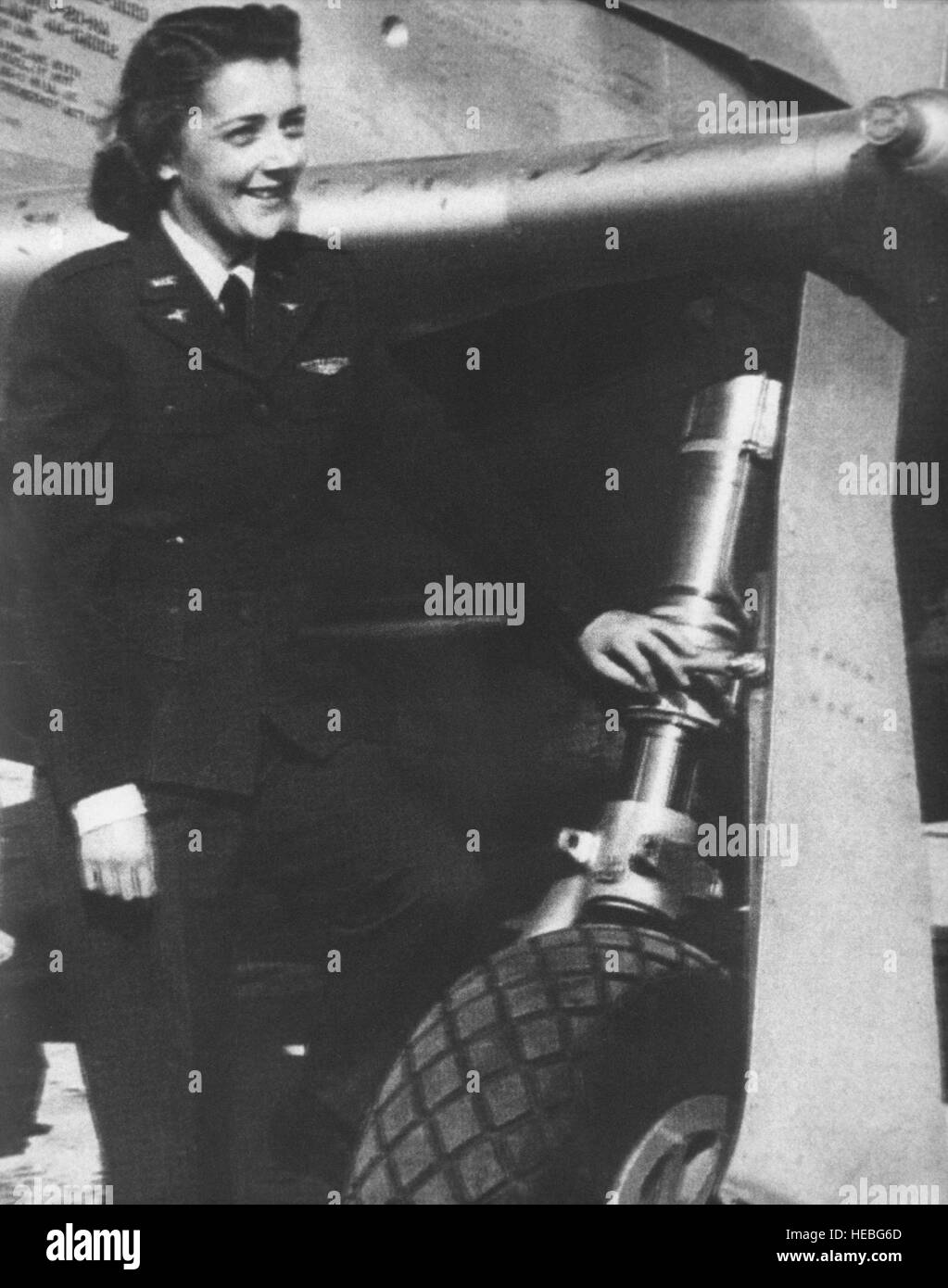 Helen Anne Turner in front of her ready-to-ferry P-51 Mustang in the ...