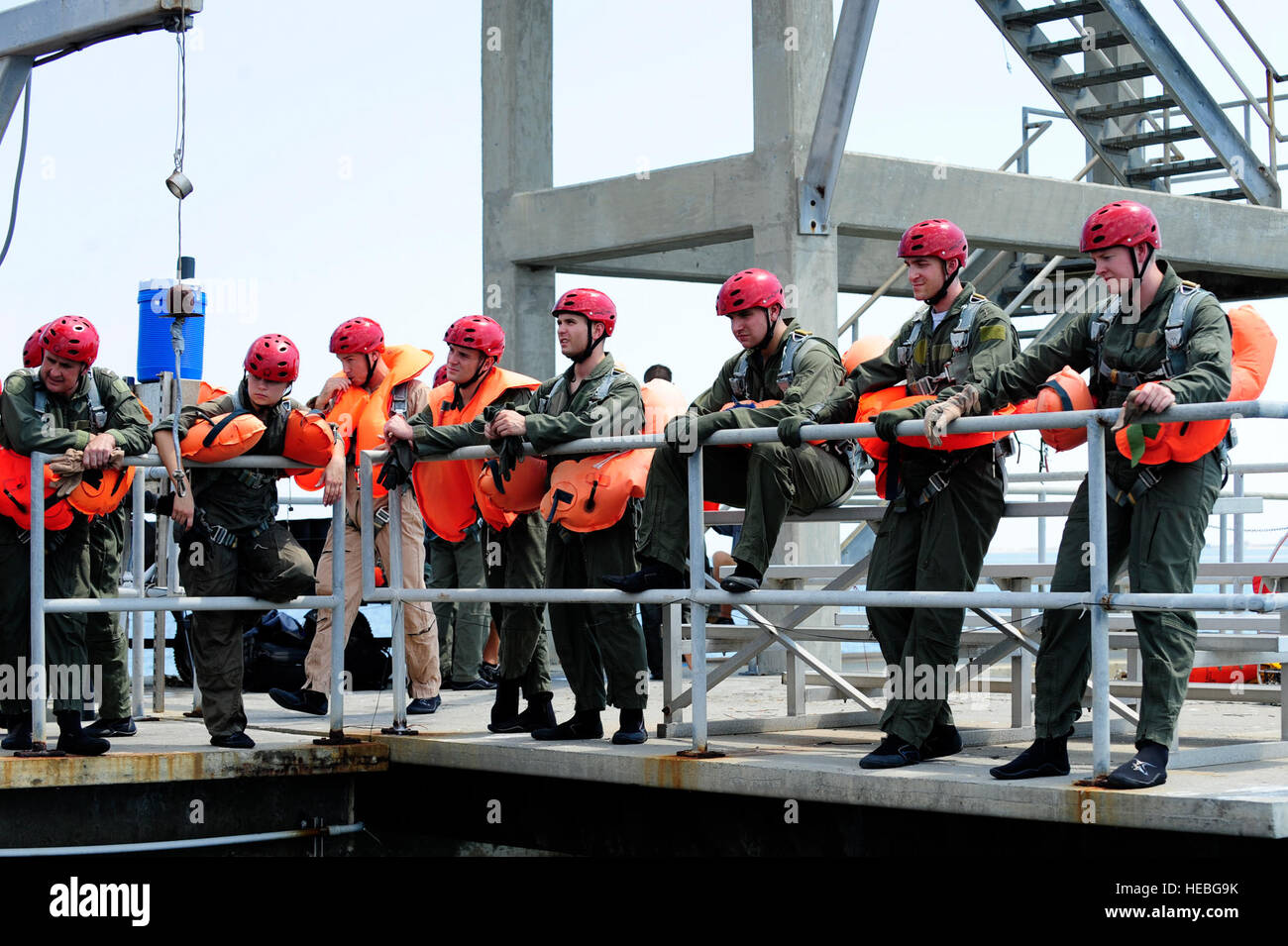 U.S. Air Force students observe a demonstration during the Water ...
