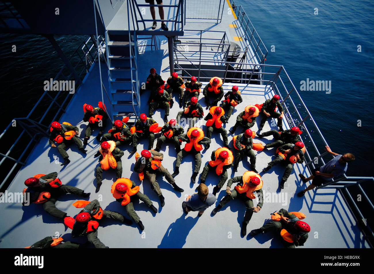 U.S. Air Force students observe a demonstration during the Water ...