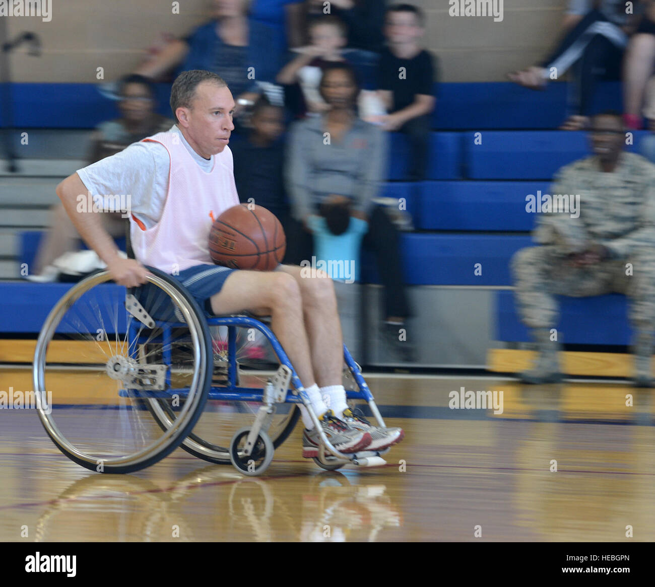 Maj. Scott Cline, 775th Civil Engineer Squadron commander, wheels his ...