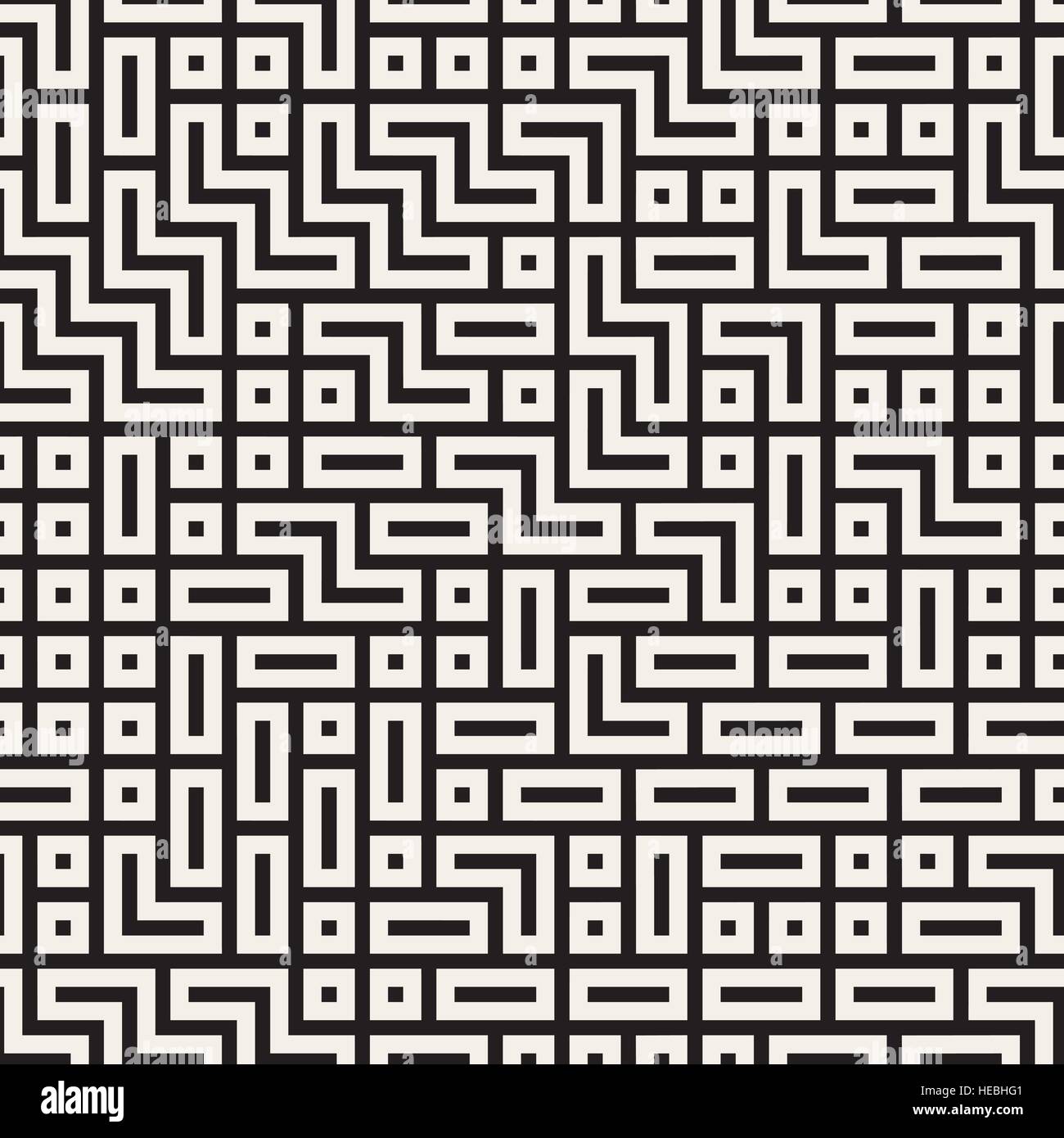 Irregular Maze Lines. Vector Seamless Black and White Pattern Stock ... Irregular Maze Lines. Vector Seamless Black and White Pattern Stock ...