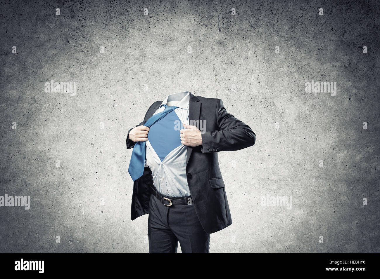 Headless super businessman Stock Photo - Alamy