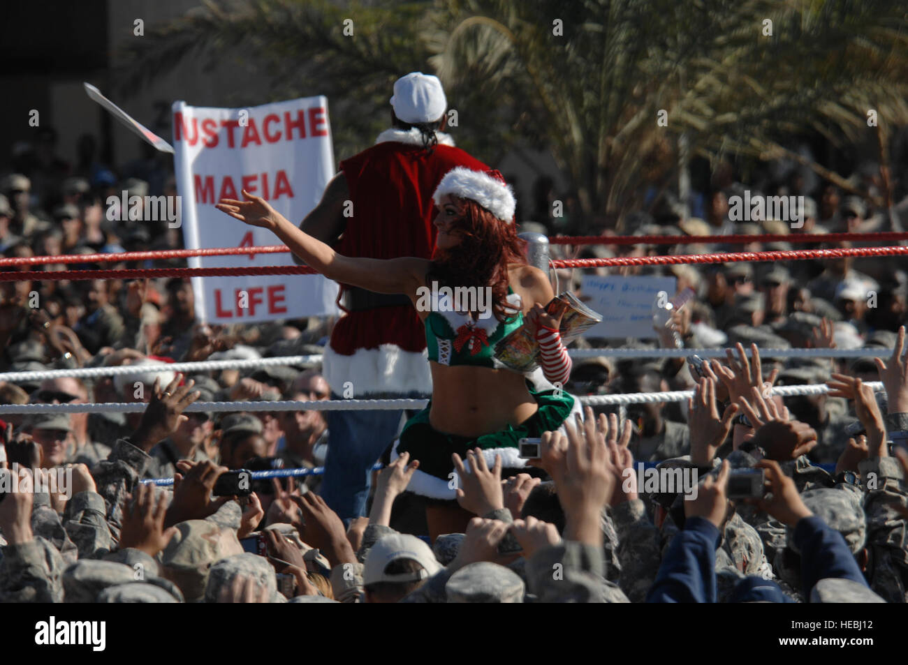 World Wrestling Entertainment wrestler Maria Kanellis, throws souvenirs ...