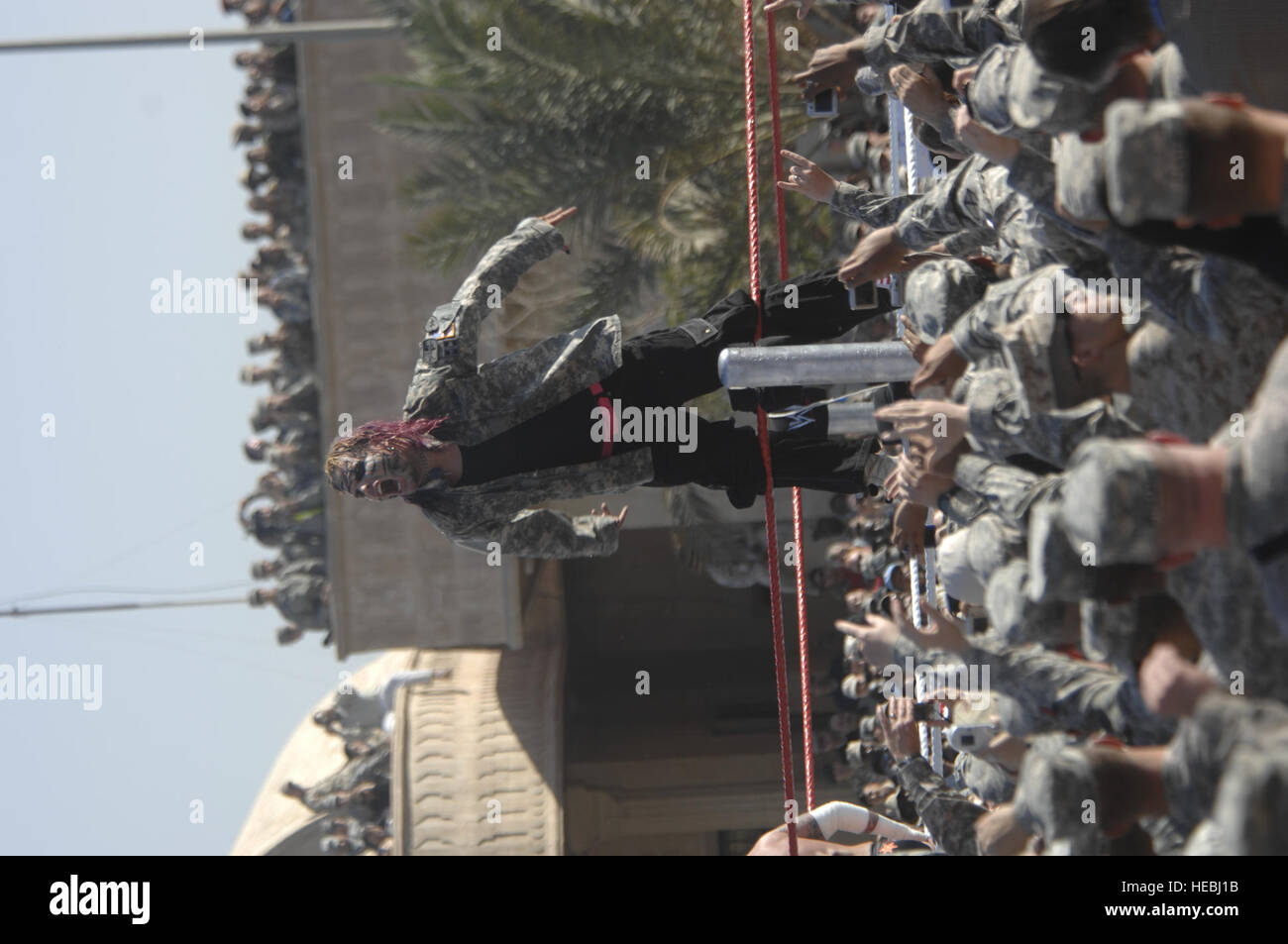 World Wrestling Entertainment wrestler Jeff Hardy, gets the crowd riled ...