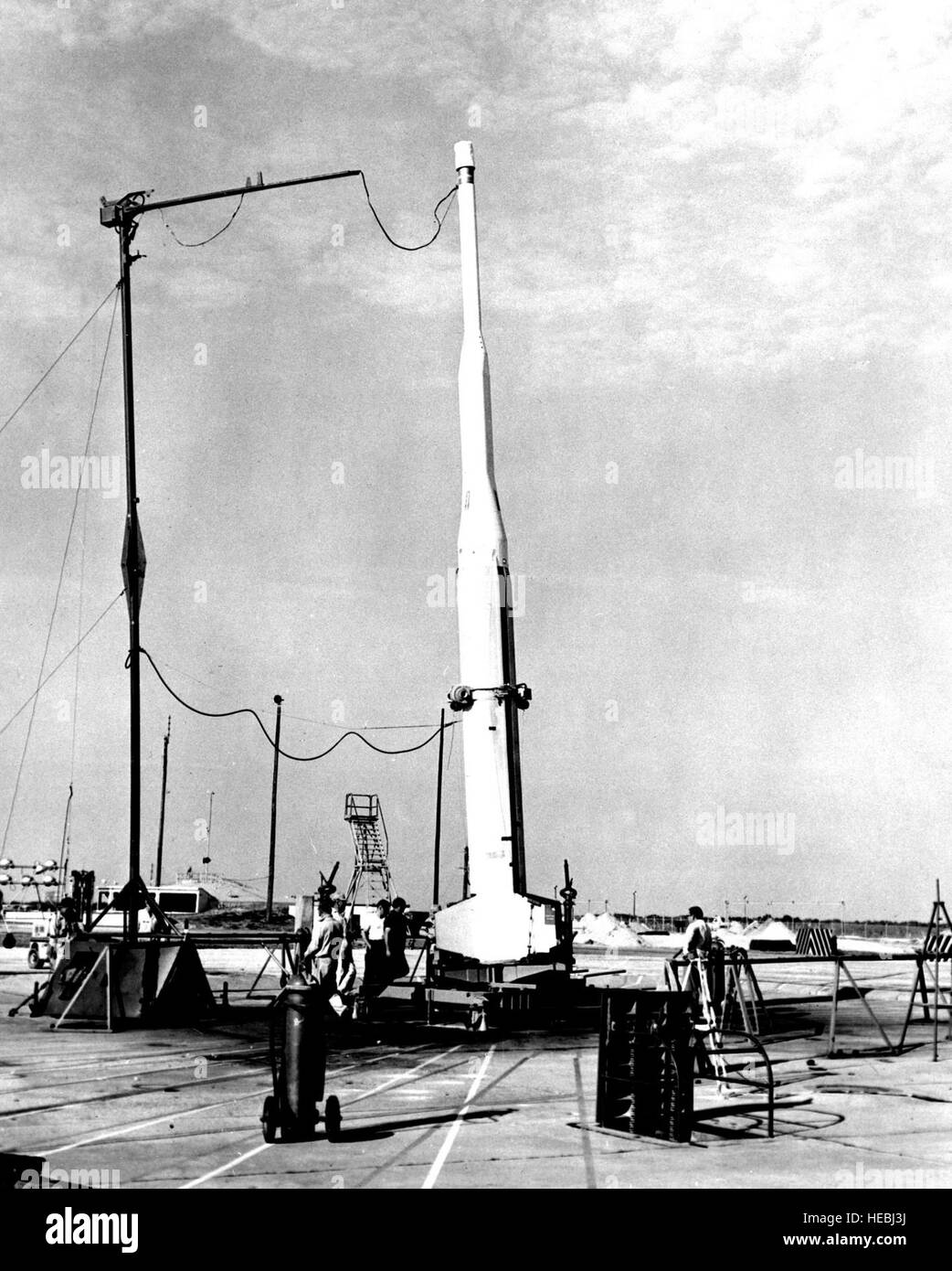X-17 and support equipment on the launch pad, Air Force Missile Test ...