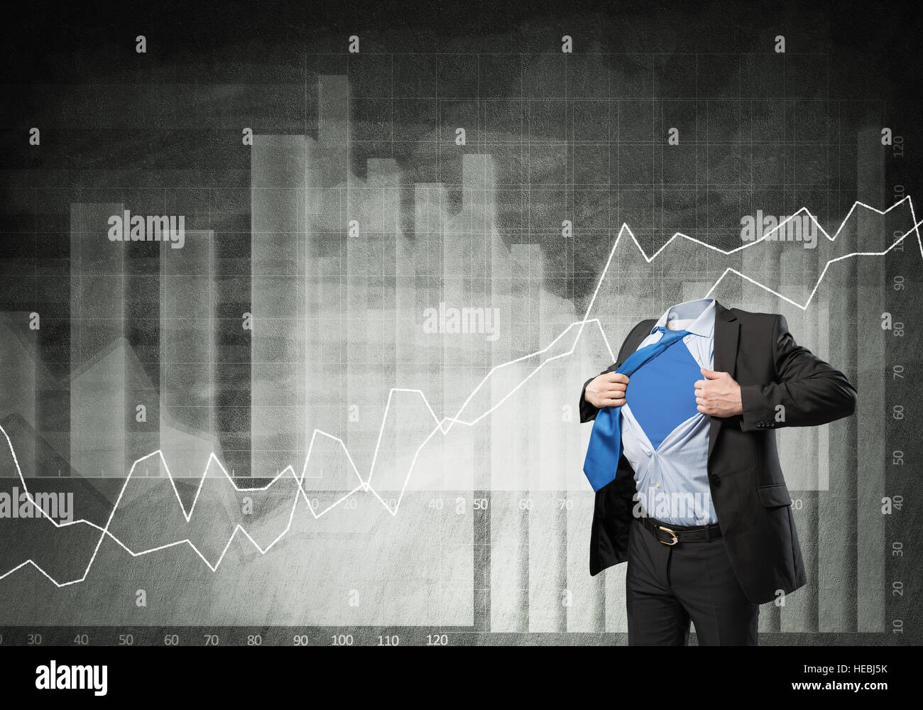 Headless super businessman Stock Photo - Alamy