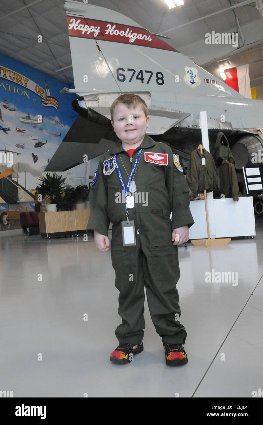 Four-year-old pilot for the day Evan Krogen, of West Fargo, N.D ...