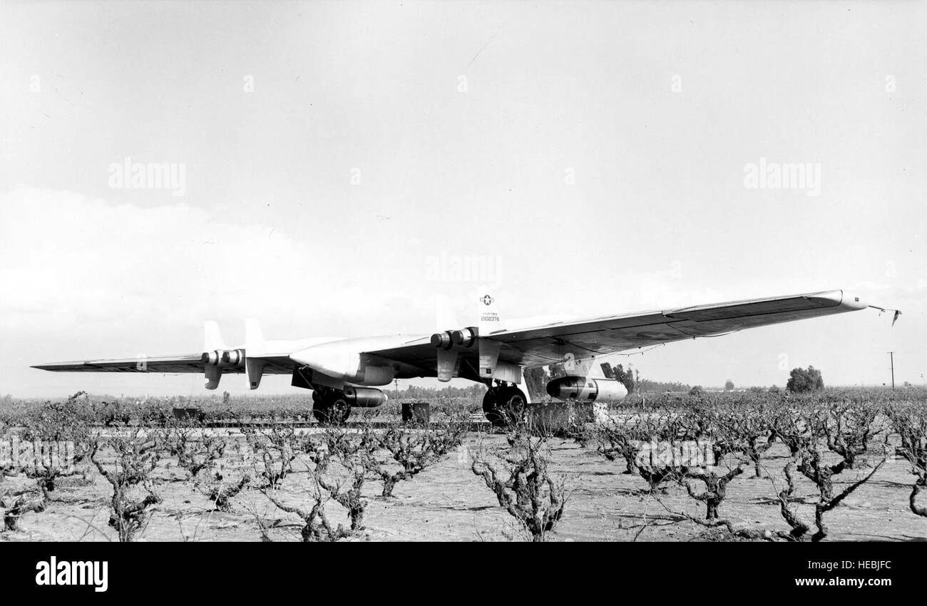 The Northrop YRB-49A is a prototype jet-powered flying wing aircraft ...
