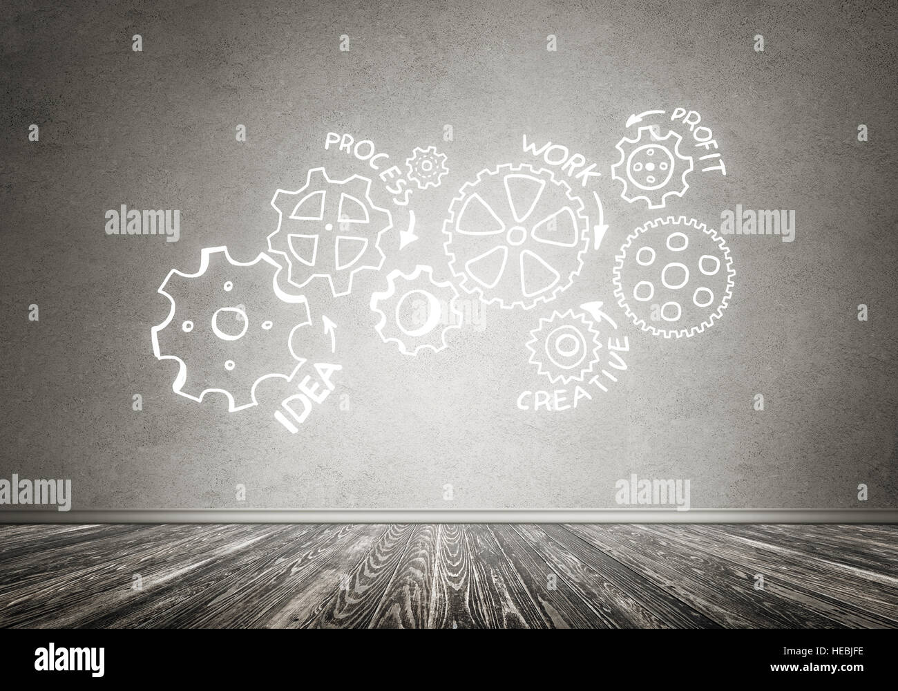 Gear mechanism as teamwork concept Stock Photo - Alamy