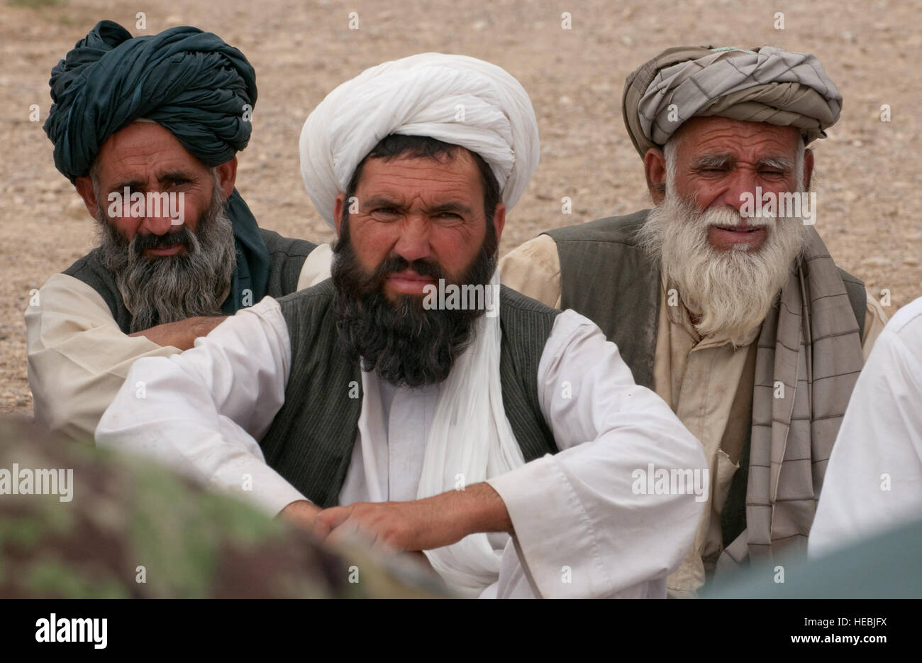 Afghan village elders listen to Ashraf Naseri, Zabul Provincial ...