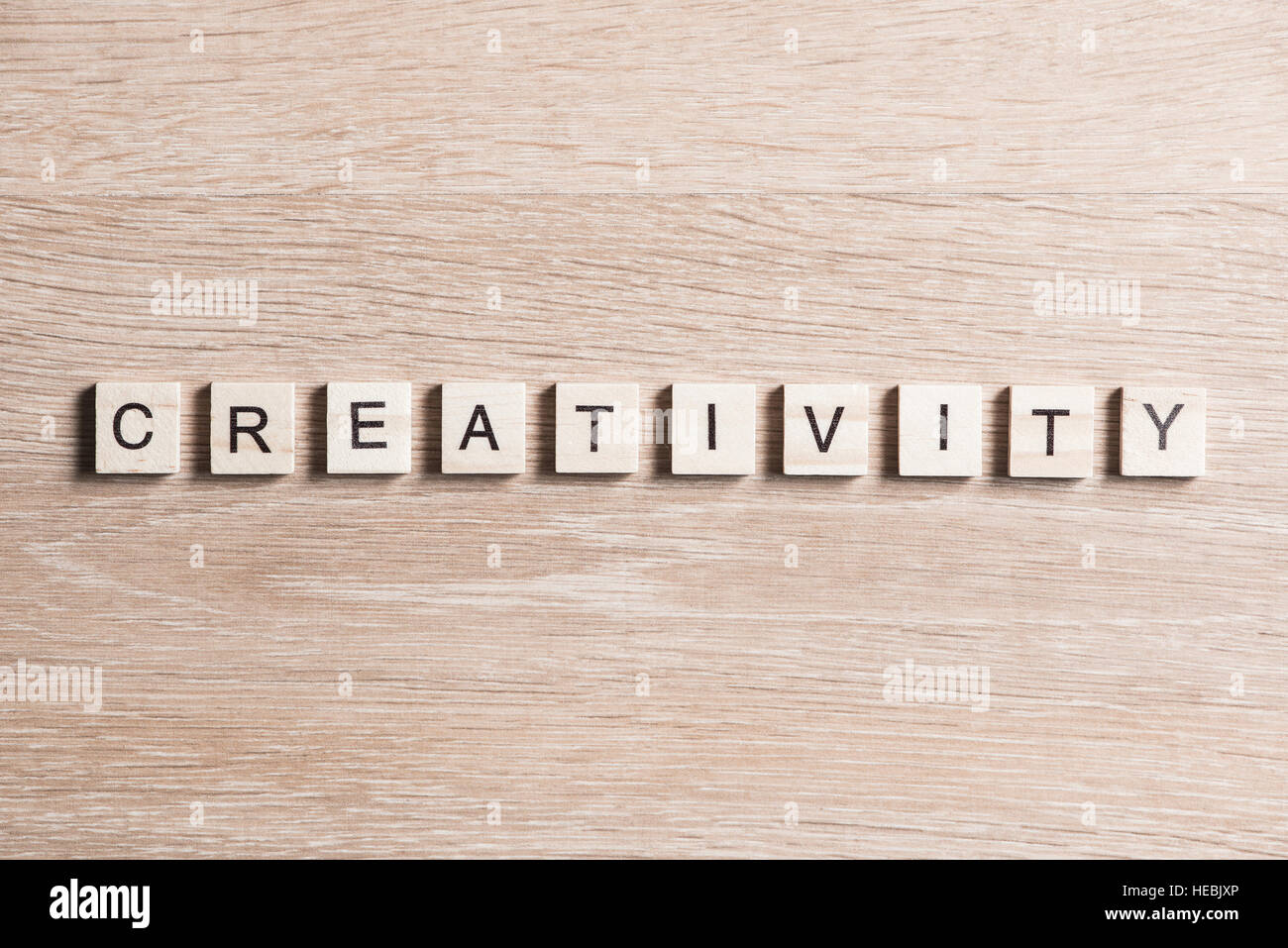 wooden elements with word creativity Stock Photo - Alamy