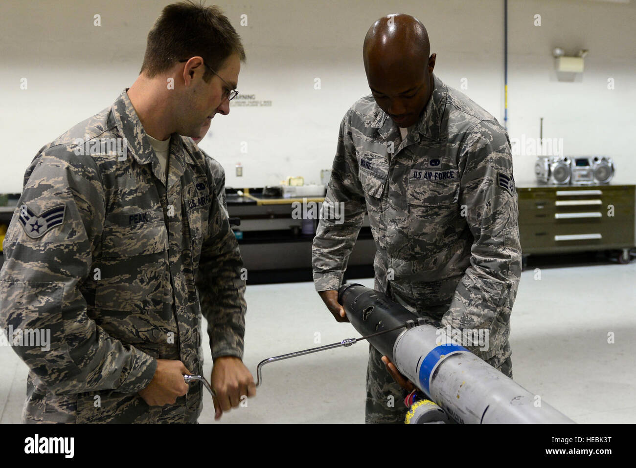 U.S. Air Force Senior Airmen Garrett Peak and Jarrett Ware, 1st ...