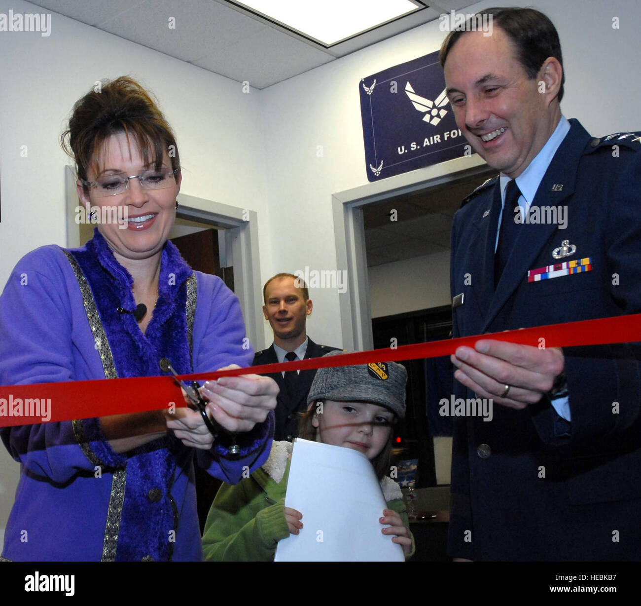 Alaska Governor Sarah Palin, commander-in-chief of the Alaska Air ...
