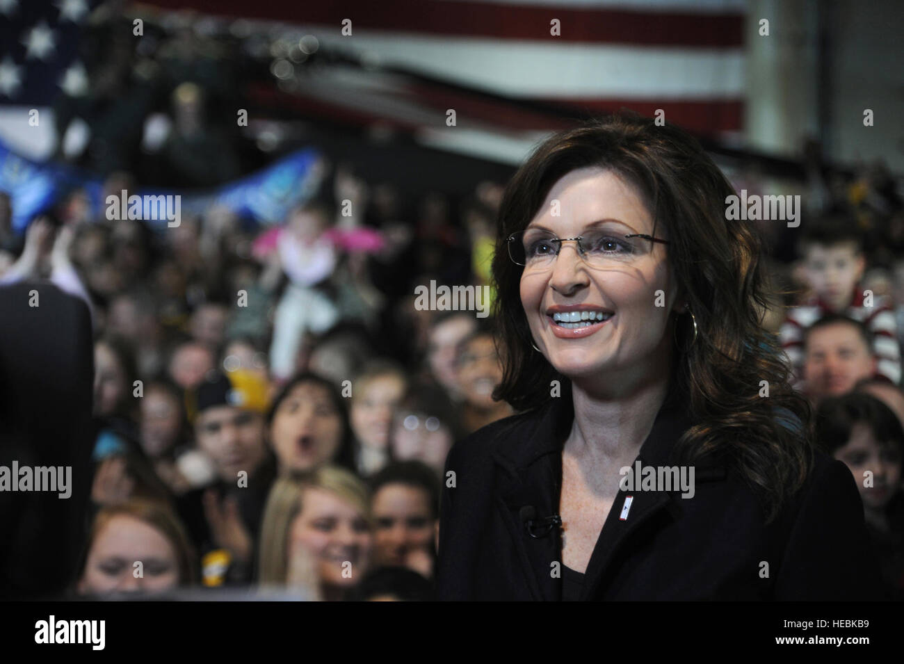 FORT RICHARDSON, Alaska-- Alaska Governor Sarah Palin gleams in ...